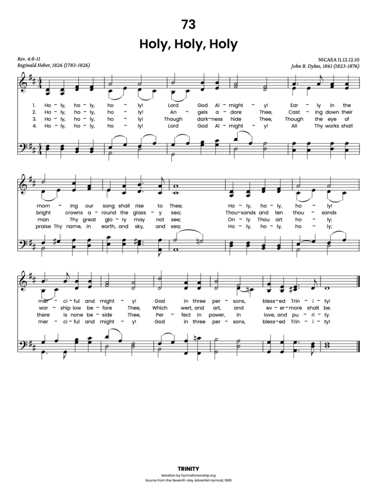 SDAH 073: Holy, Holy, Holy - Hymns for Worship