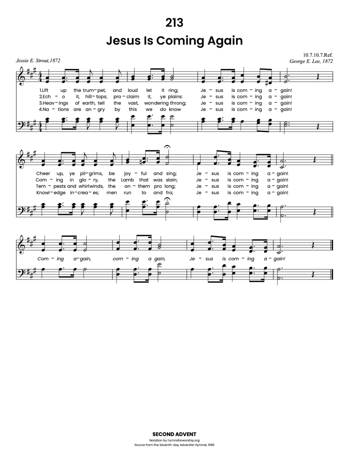 SDAH 213: Jesus Is Coming Again - Hymns for Worship