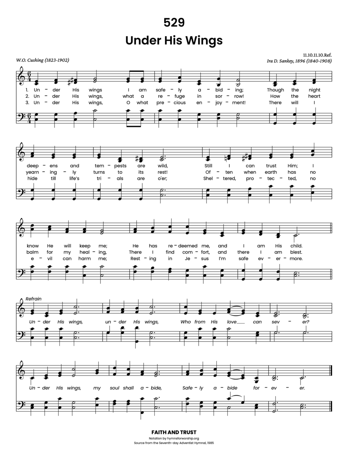 SDAH 529: Under His Wings - Hymns for Worship