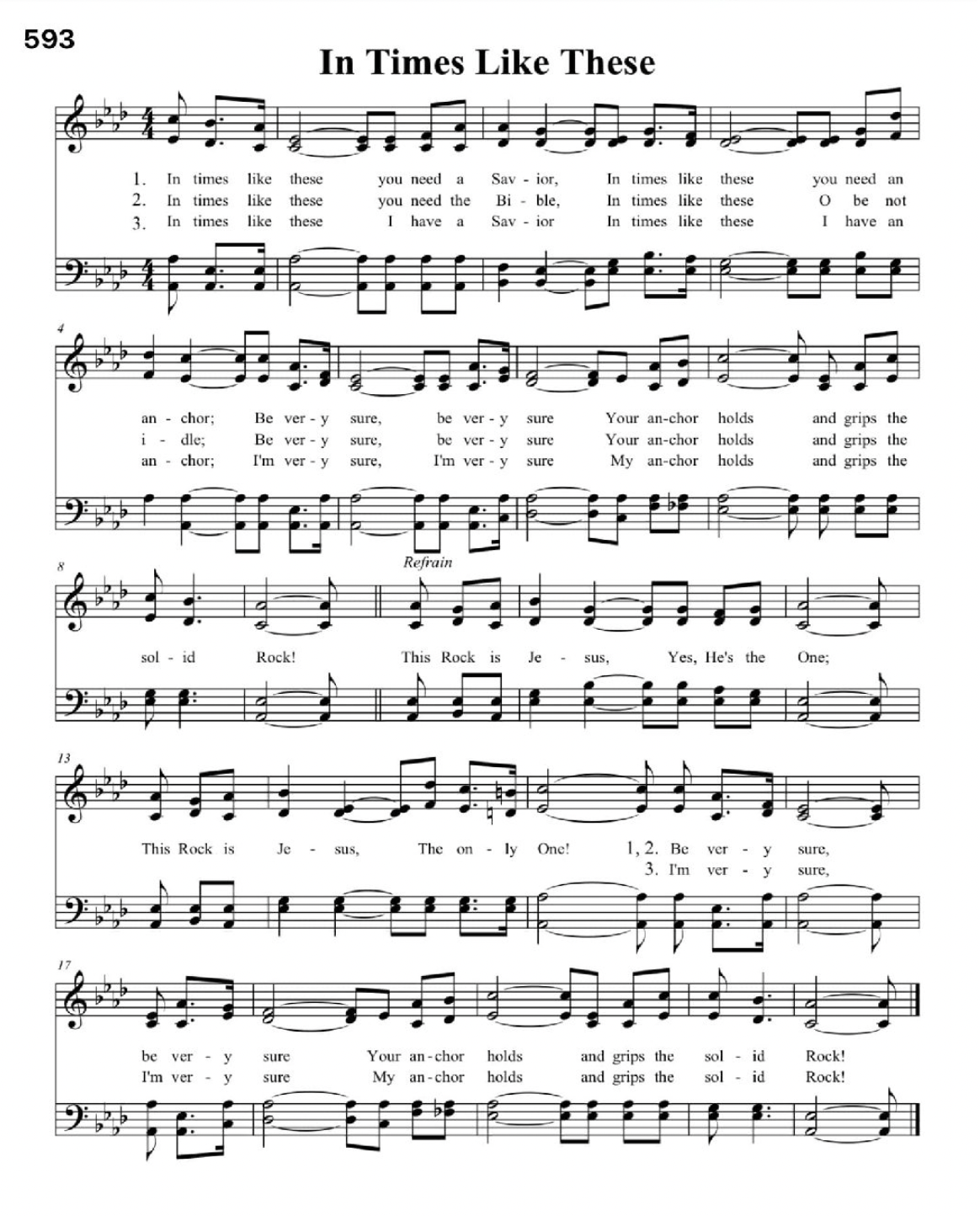 SDAH 593: In Times Like These – Hymns for Worship