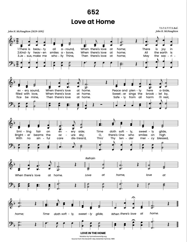 SDAH 652: Love at Home - Hymns for Worship